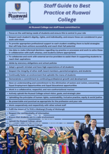Ruawai College - Staff Guide to Best Practice at RC